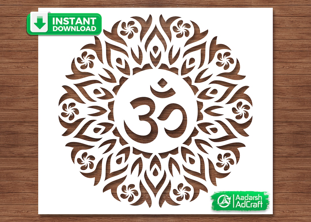 Om Aum Religious Sign Stencil Art, Religious Decor, Hindutva, SVG, Dxf ...