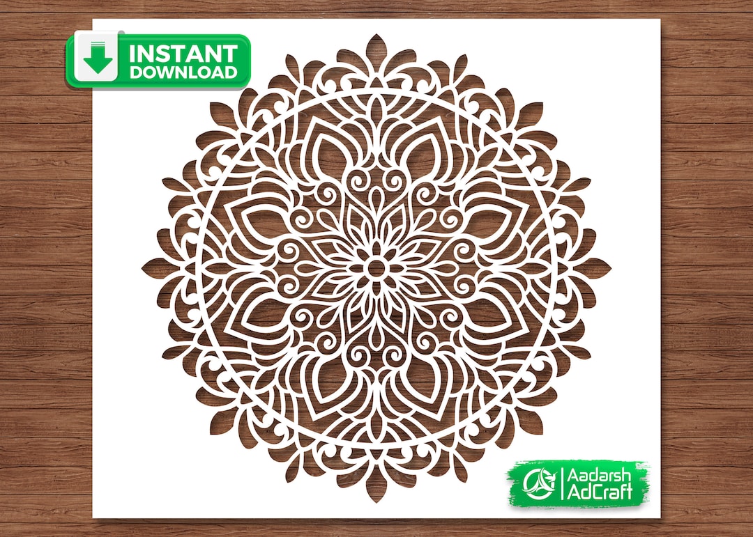 Multilayer Ornate Mandala Stencil Art 07, SVG, Dxf, Multilayer Stencil ...