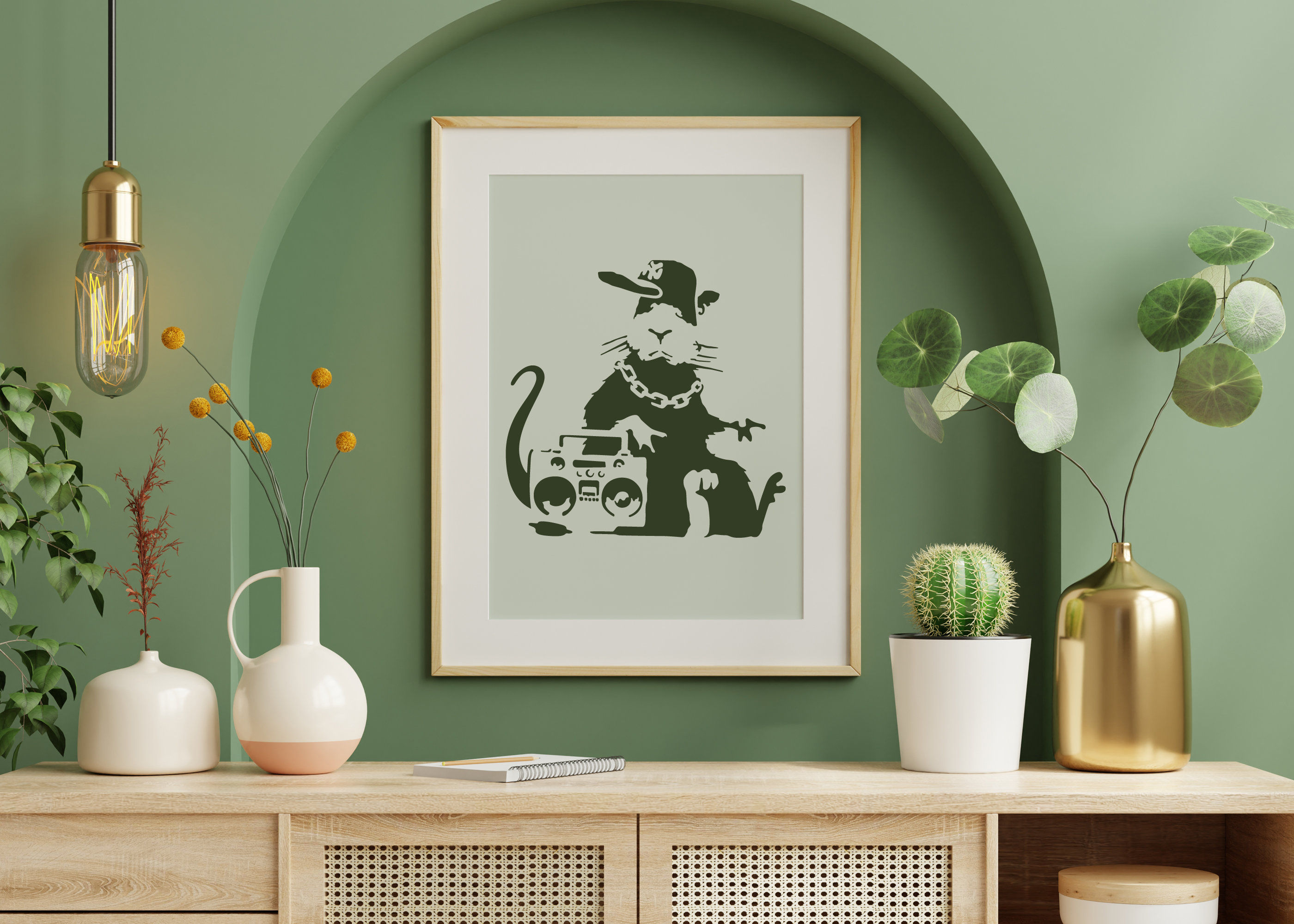 Banksy Rat Mouse Hip Hop Stencil SVG, Street Art Template for DIY Wall ...