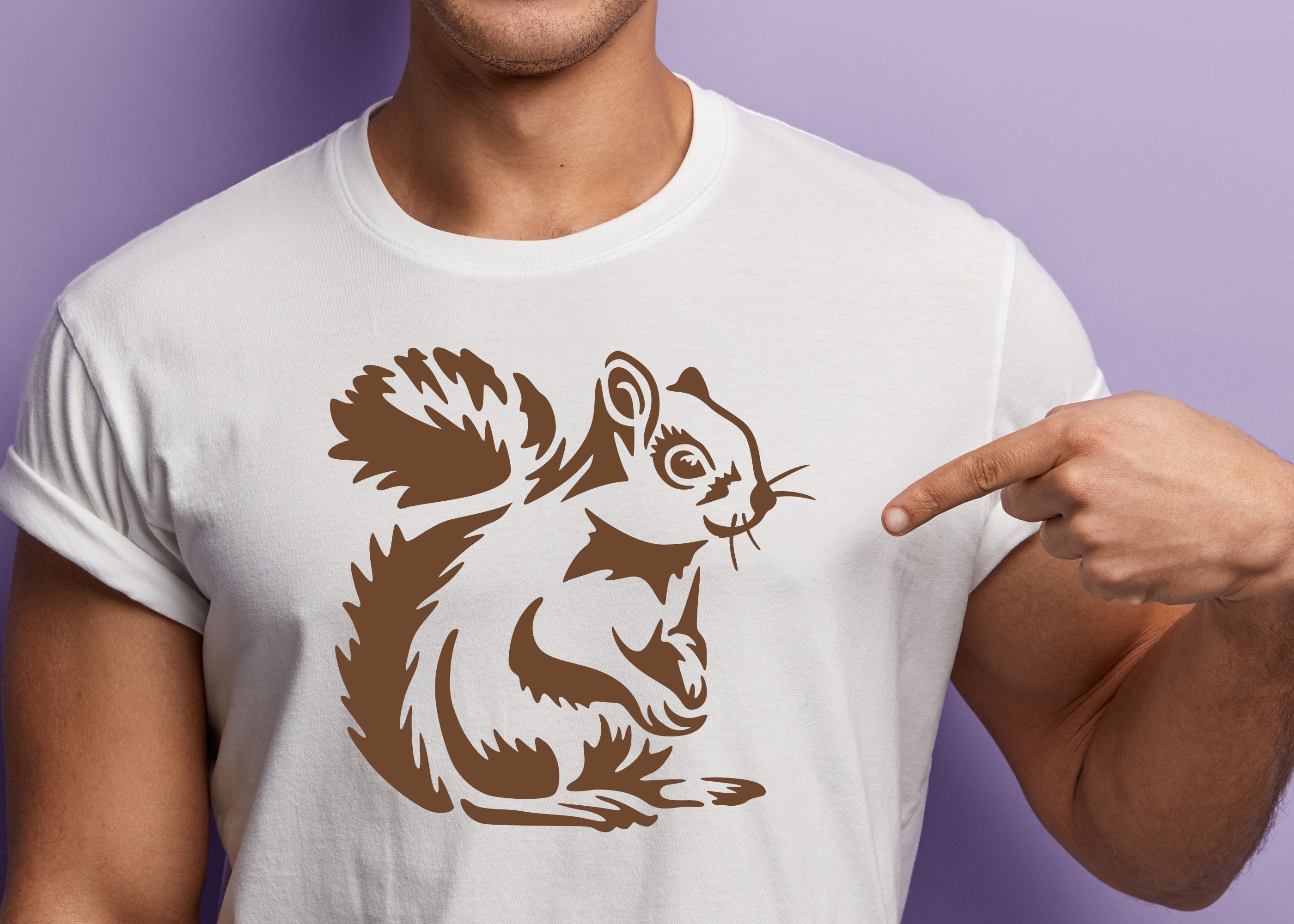 Gray Squirrel Stencil Art, Squirrel Art, Little Creature Art, SVG, Dxf ...