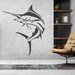 Marlin Fish Jumping Art Stencil SVG Dxf Marlin Fish - Etsy
