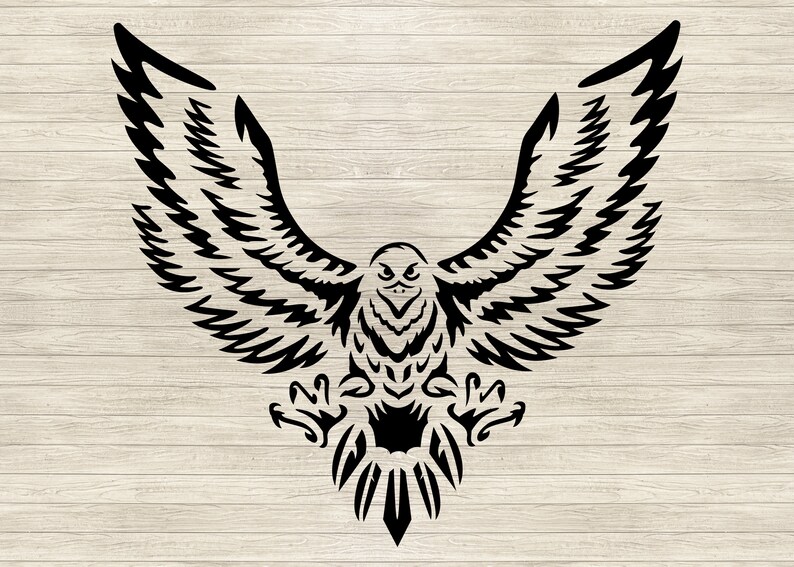 Falcon Eagle Hawk Flying Stencil Art Falcon Design Eagle - Etsy