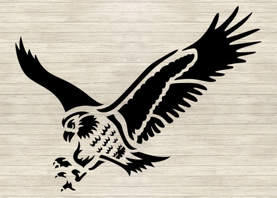 Flying Eagle Stencil Eagle Vector Clip Art Free