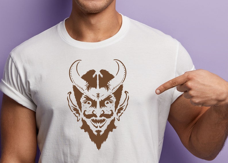 Halloween Devil Artwork Art Stencil, Satan Design, Lucifer Art, Wall ...