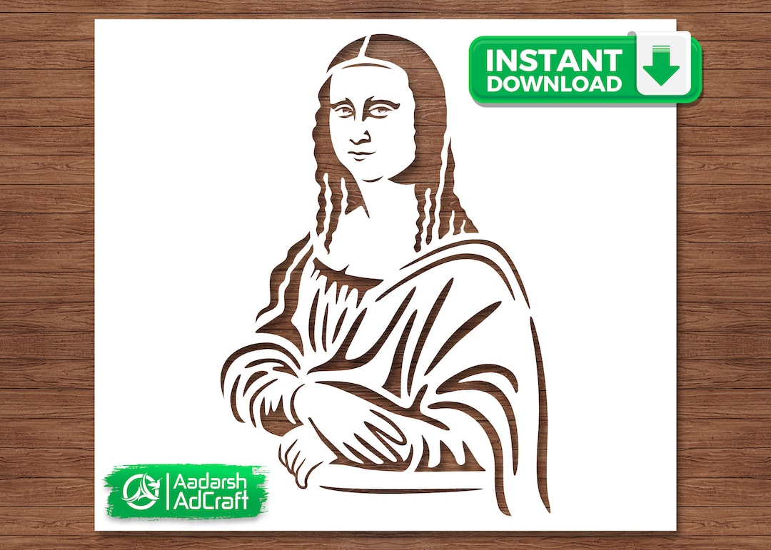 Monalisa Davinci Painting Art Stencil, Masterpiece, Iconic Painting ...