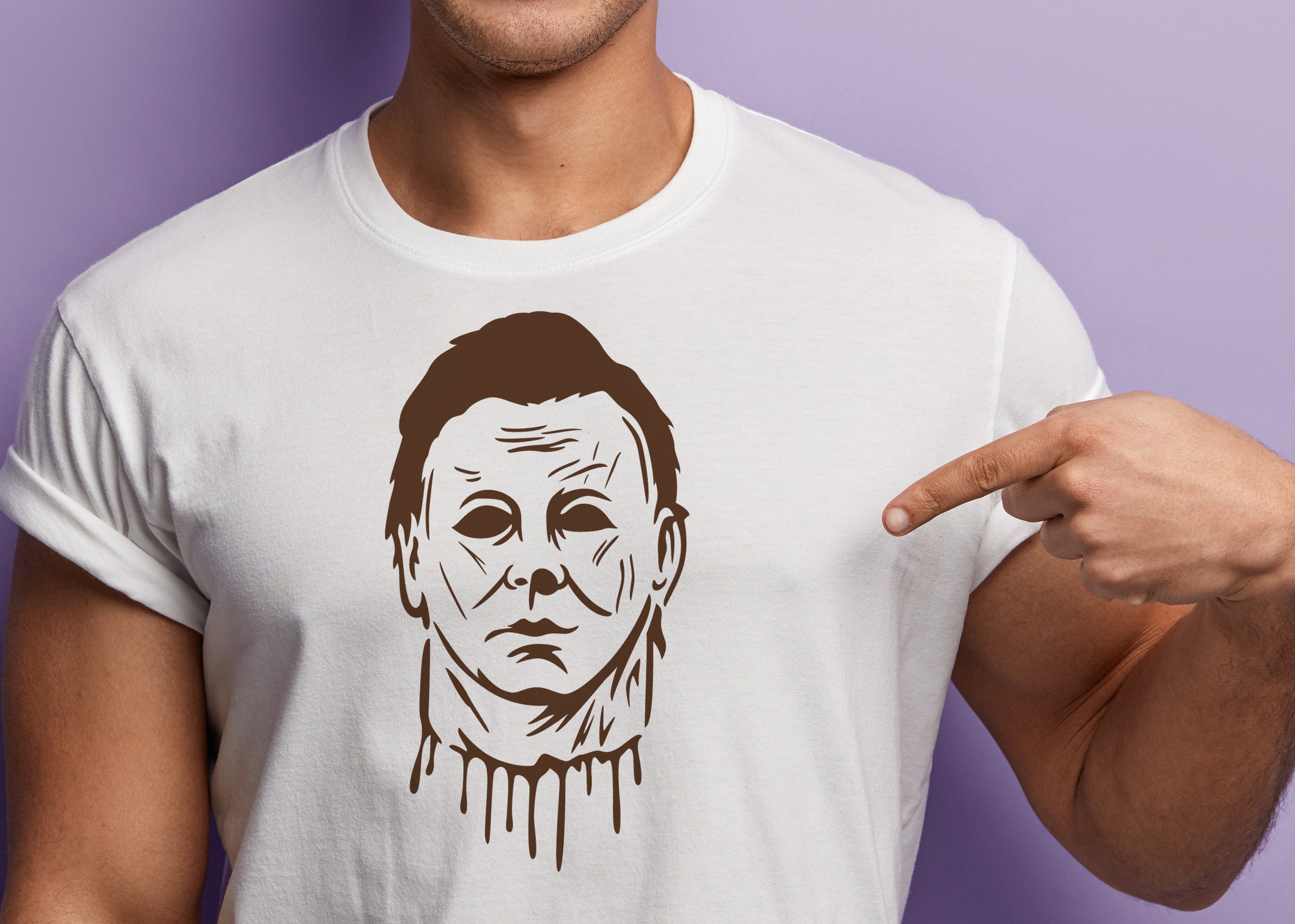 Michael Myers Stencil | Halloween Horror SVG, Scary Mask Template ...