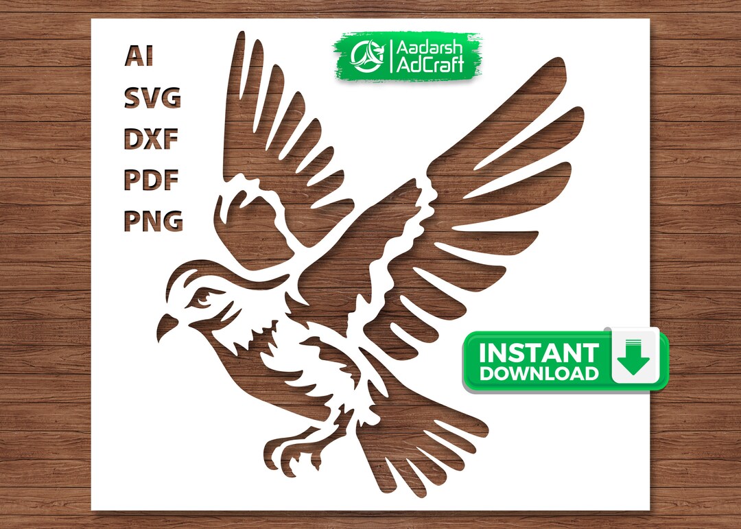 Pigeon Bird Flying Stencil Art | Dove SVG, Wildlife Wall Decor, Peace ...