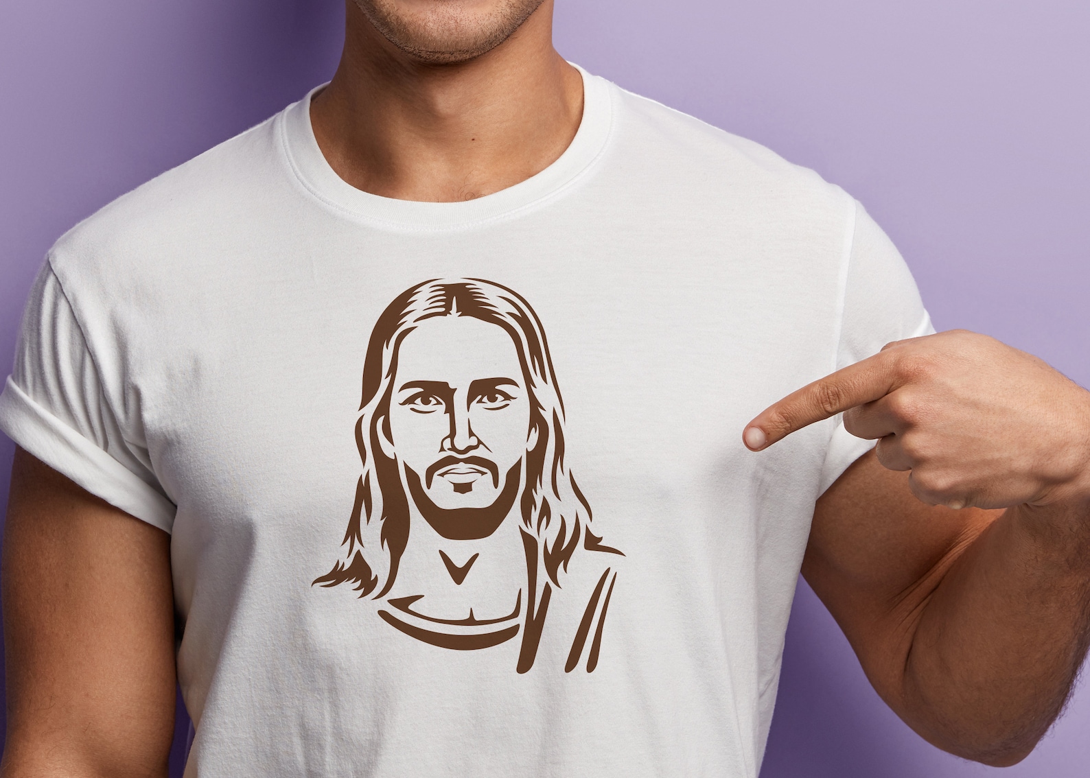 Jesus Almighty Face Stencil Art, Vector SVG, Dxf, Stencil Print, God ...