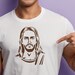 Jesus Almighty Face Stencil Art, Vector SVG, Dxf, Stencil Print, God ...