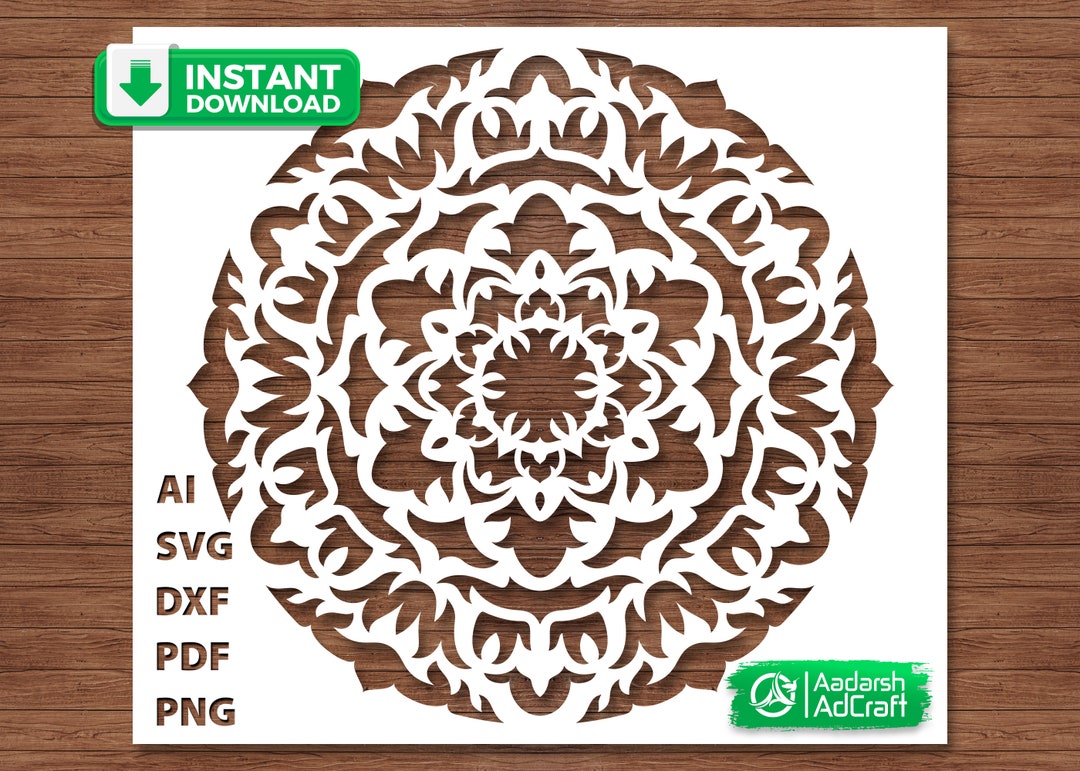 Multilayer Ornate Mandala Stencil Art 01, SVG, Dxf, Multilayer Stencil ...