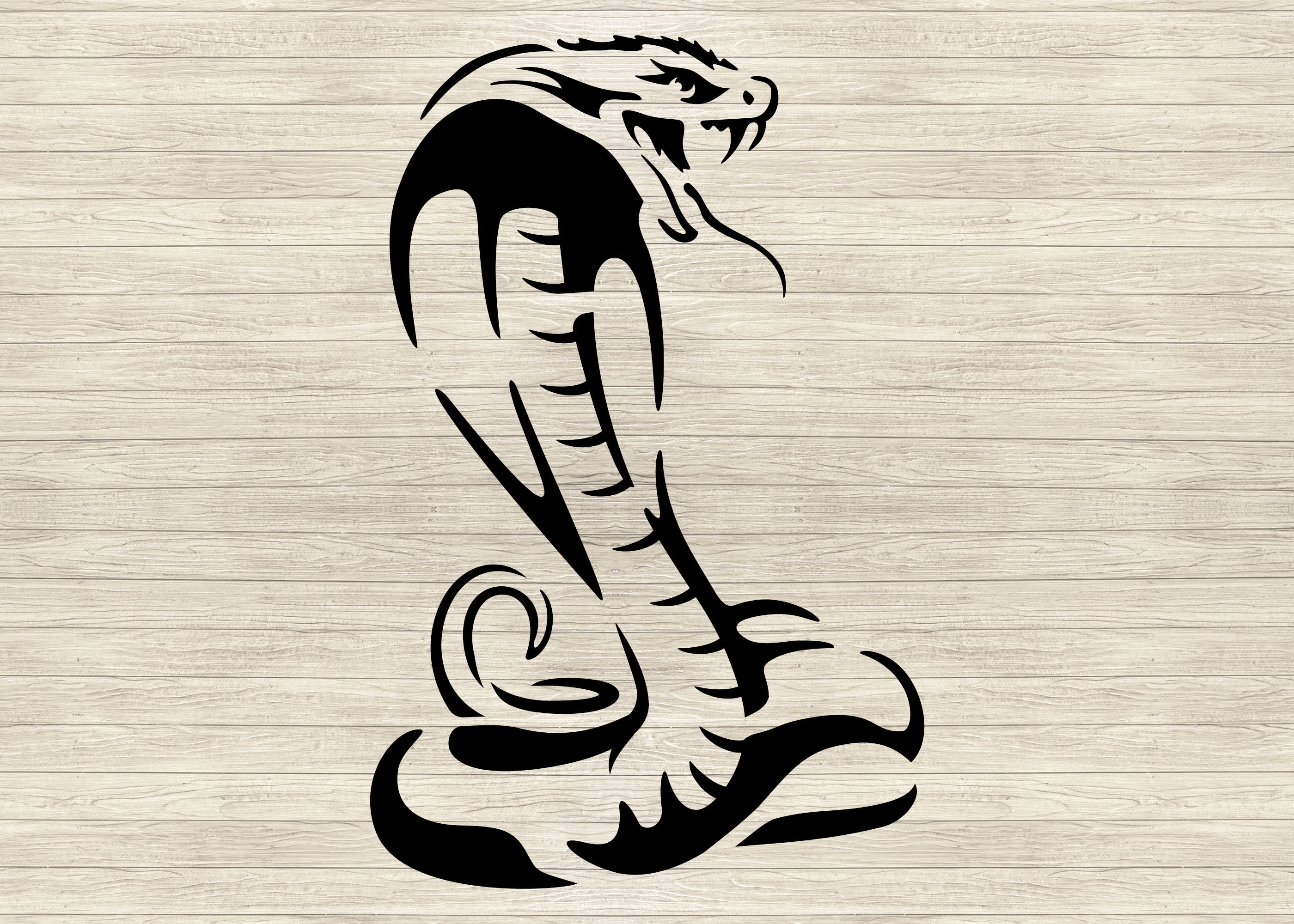 Snake Deadly Stencil Art | Reptile SVG, Venomous Snake Wall Decor ...