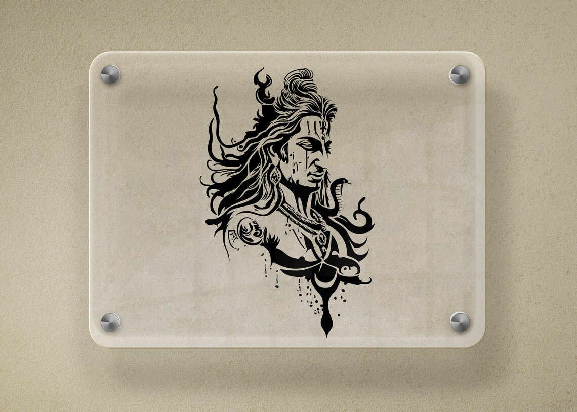 Lord Shiva Mahakal Art Stencil, Shiva Art Stencil, the Destroyer ...