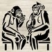 Chimpanzee Ape Art for Stencil, Vector SVG, Dxf, Chimpanzee Design ...