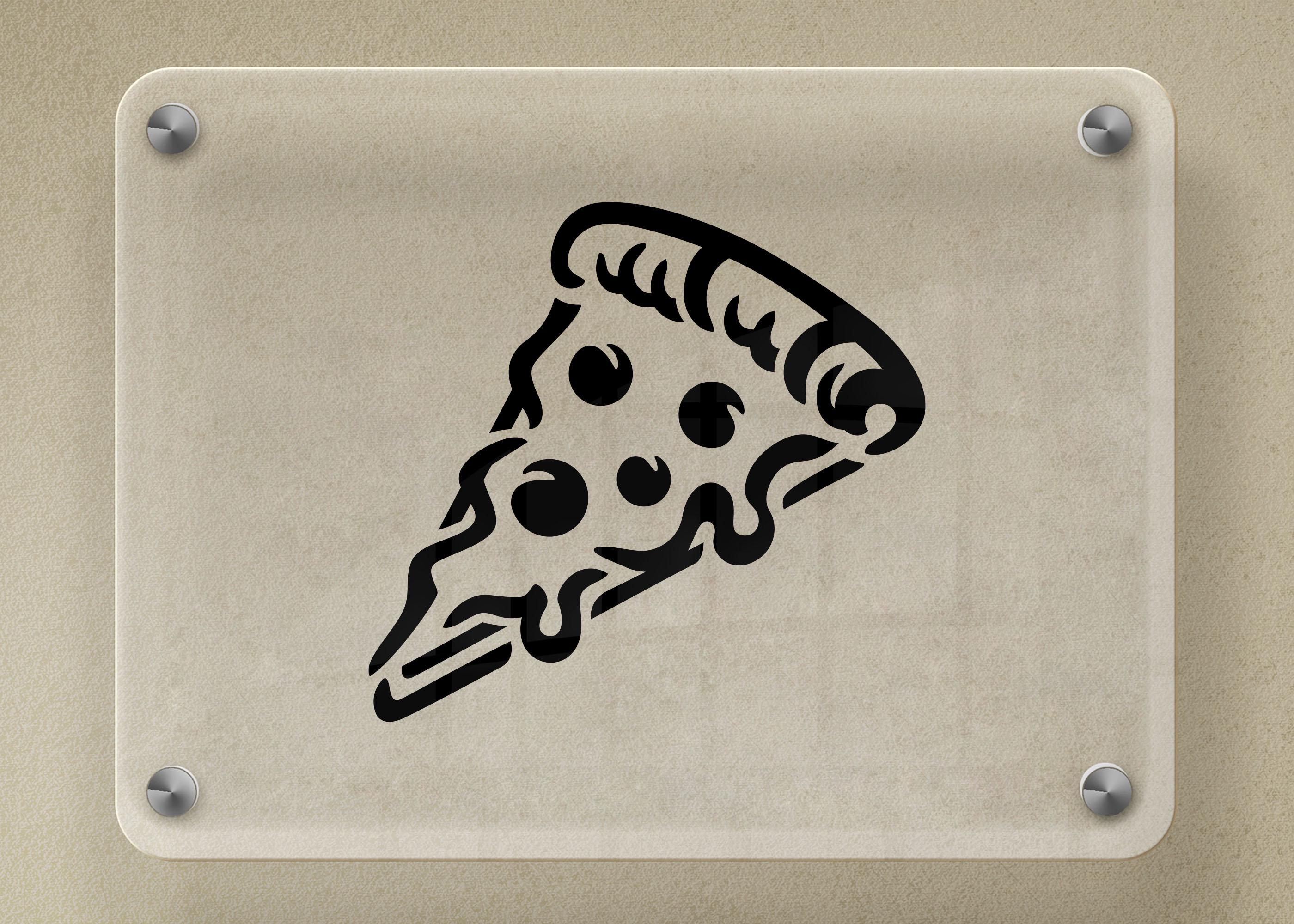 Pizza Slice Stencil SVG, Fast Food Template for DIY Wall Art, Kitchen ...