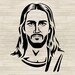 Jesus Almighty Face Stencil Art, Vector SVG, Dxf, Stencil Print, God ...