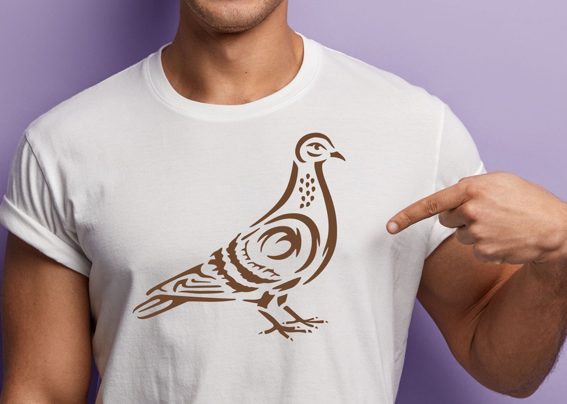 Pigeon Bird Stencil Art, Vector SVG, Dxf, Pigeon Art, Dove Bird Art ...