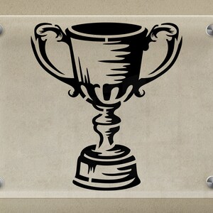 Champion and Winner Trophy Stencil Art, SVG, Dxf, Inspirational Art ...