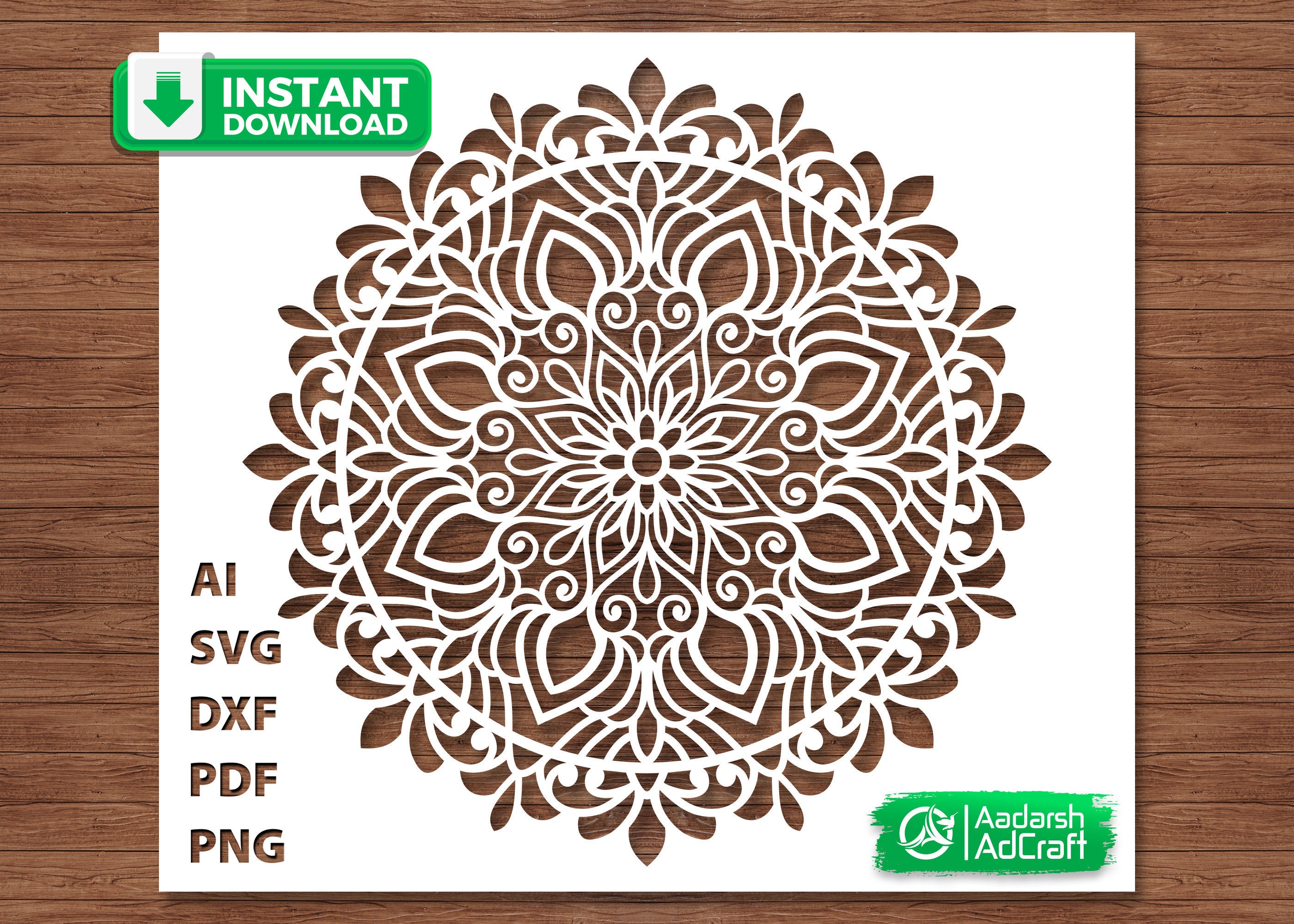 Multilayer Ornate Mandala Stencil Art 07, SVG, Dxf, Multilayer Stencil ...