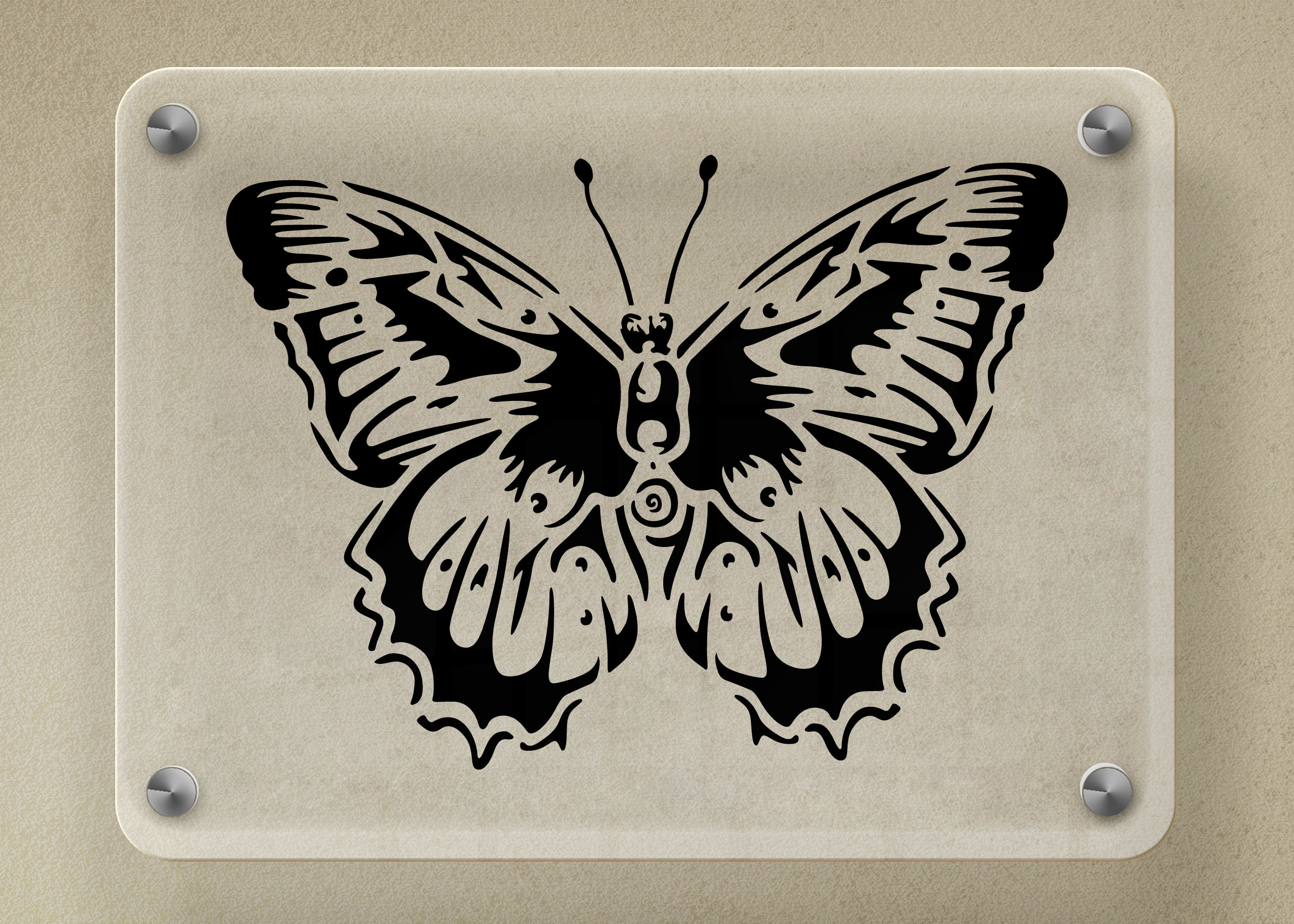Beautiful Butterfly Stencil Art, Vector SVG, Dxf, PNG, Butterfly ...
