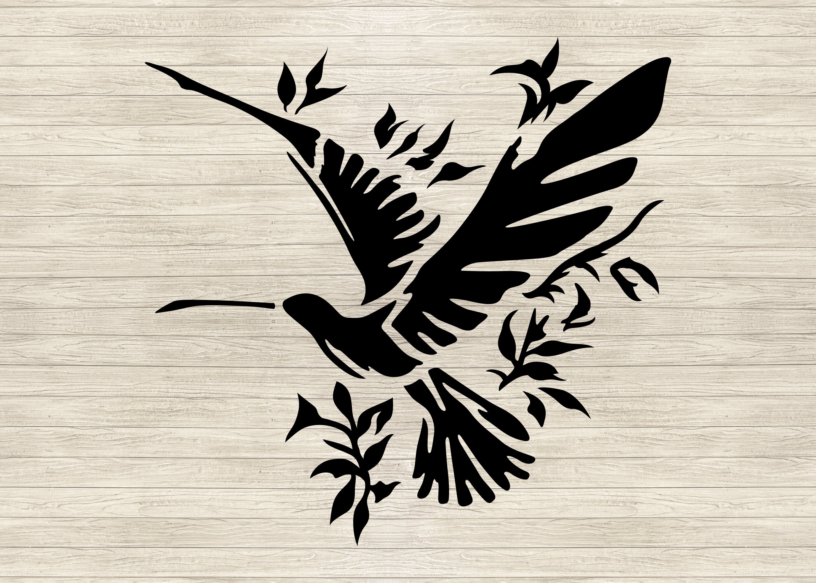 Hummingbirds Flying Stencil Vector SVG Dxf Humming Bird - Etsy