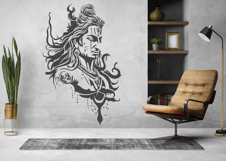 Lord Shiva Mahakal Art Stencil, Shiva Art Stencil, the Destroyer ...