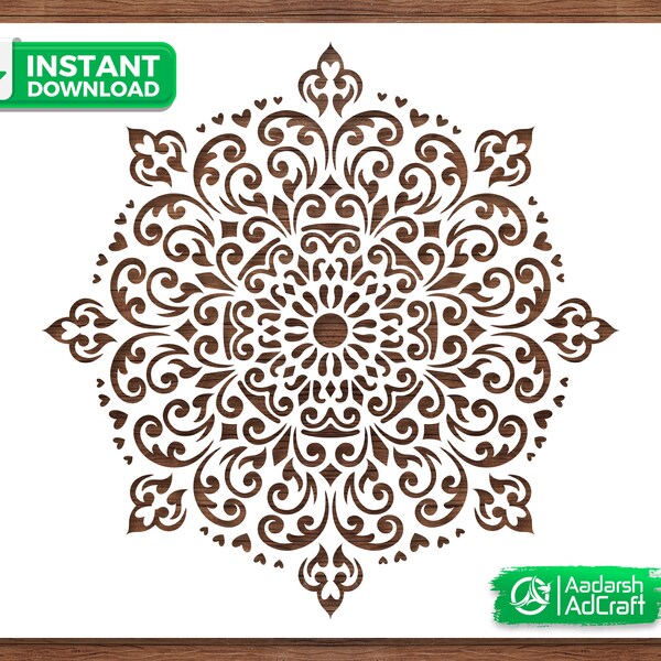 Mandala Stencil - Etsy