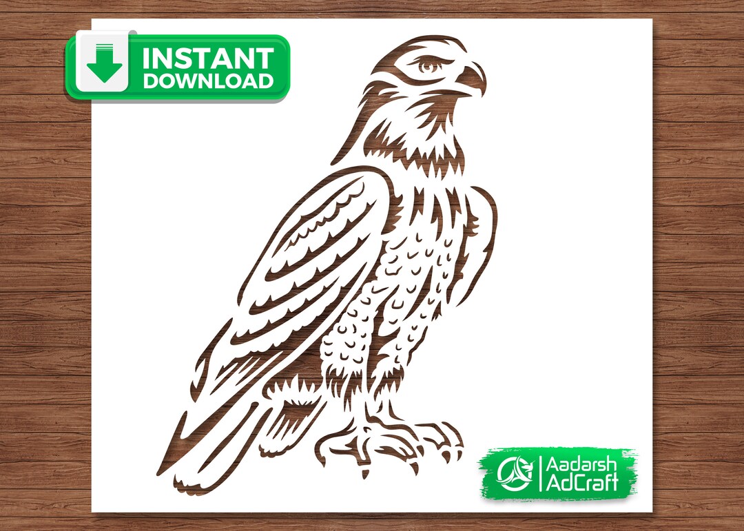 Eagle Falcon Hawk Stencil Art, Falcon Design, Eagle Stencil, Hawk Art ...