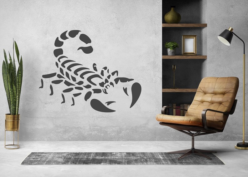 Scorpion Side View Artwork Stencil Art Stinger Stencil - Etsy
