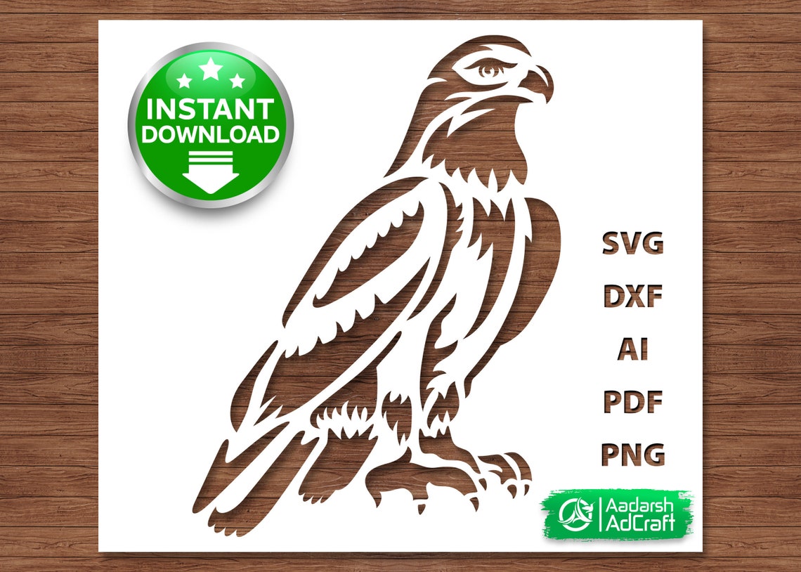 Eagle Falcon Hawk Stencil Art, Falcon Design, Eagle Stencil, Hawk Art ...