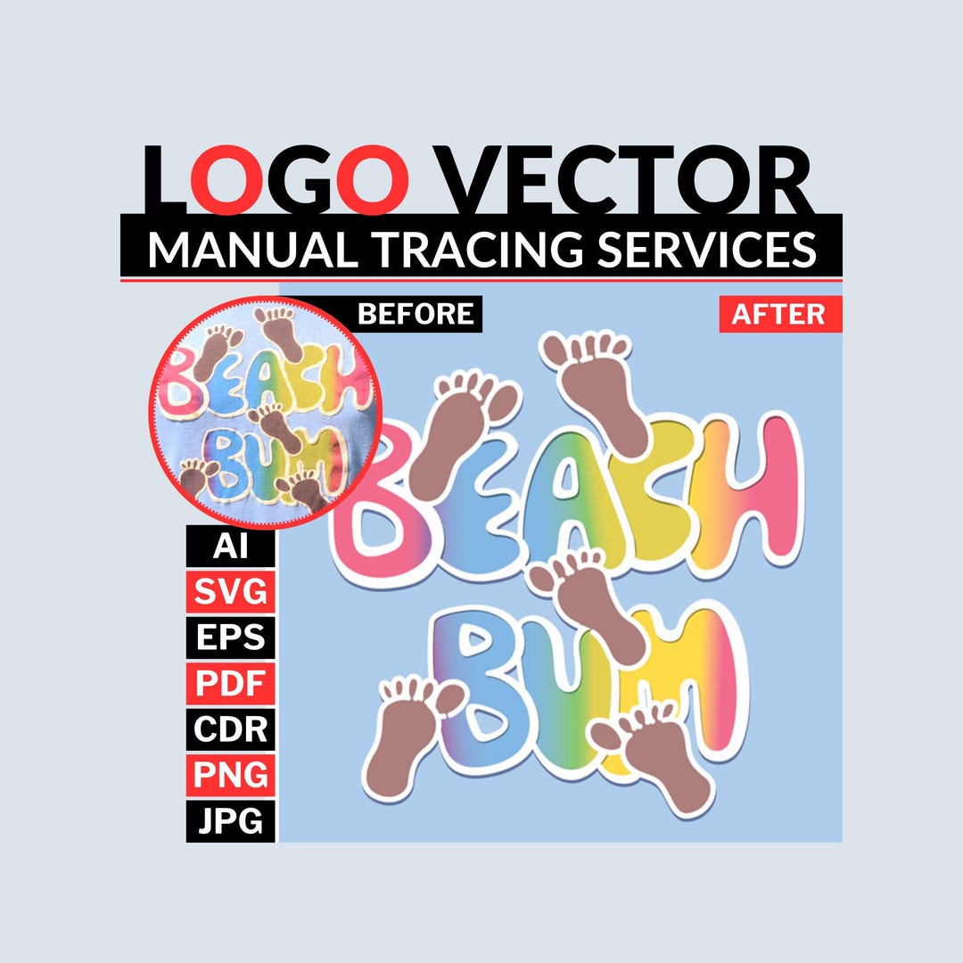 Vintage Logo to Vector | Convert Kids Logo to Vector | Colorful Text ...