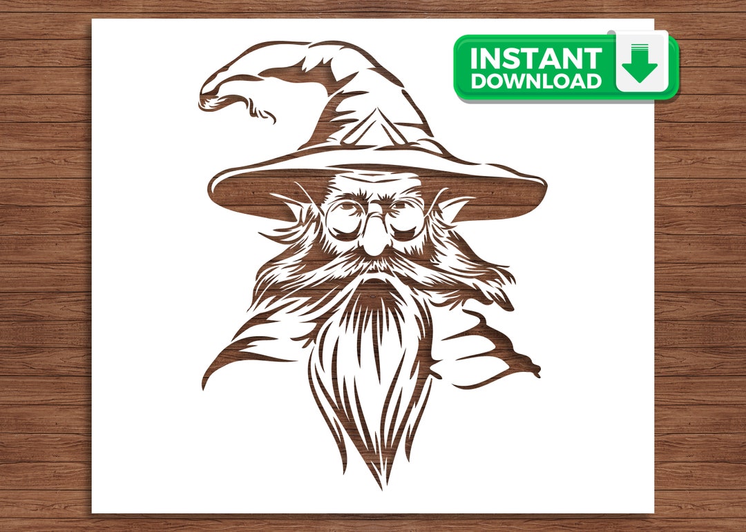Wizard Magician Art Stencil Enchanting Wizard the Magic - Etsy