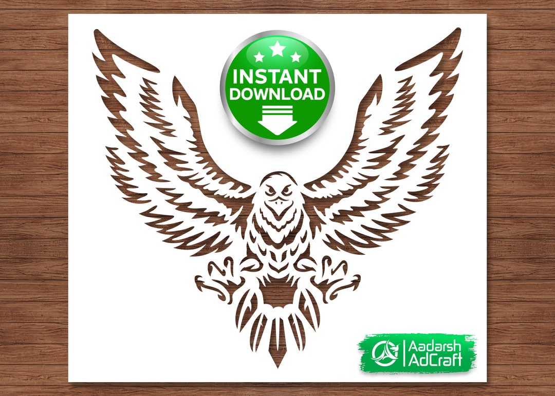 Falcon Eagle Hawk Flying Stencil Art Falcon Design Eagle - Etsy