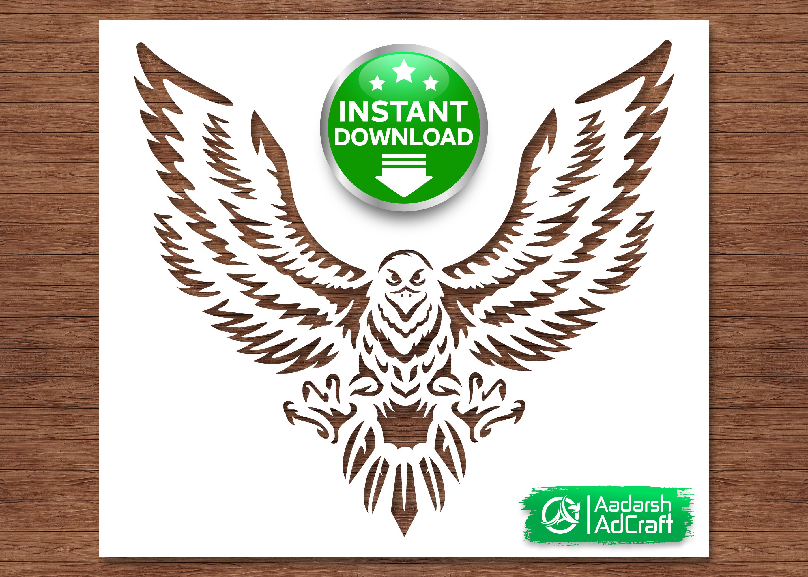 Falcon Eagle Hawk Flying Stencil Art Falcon Design Eagle - Etsy