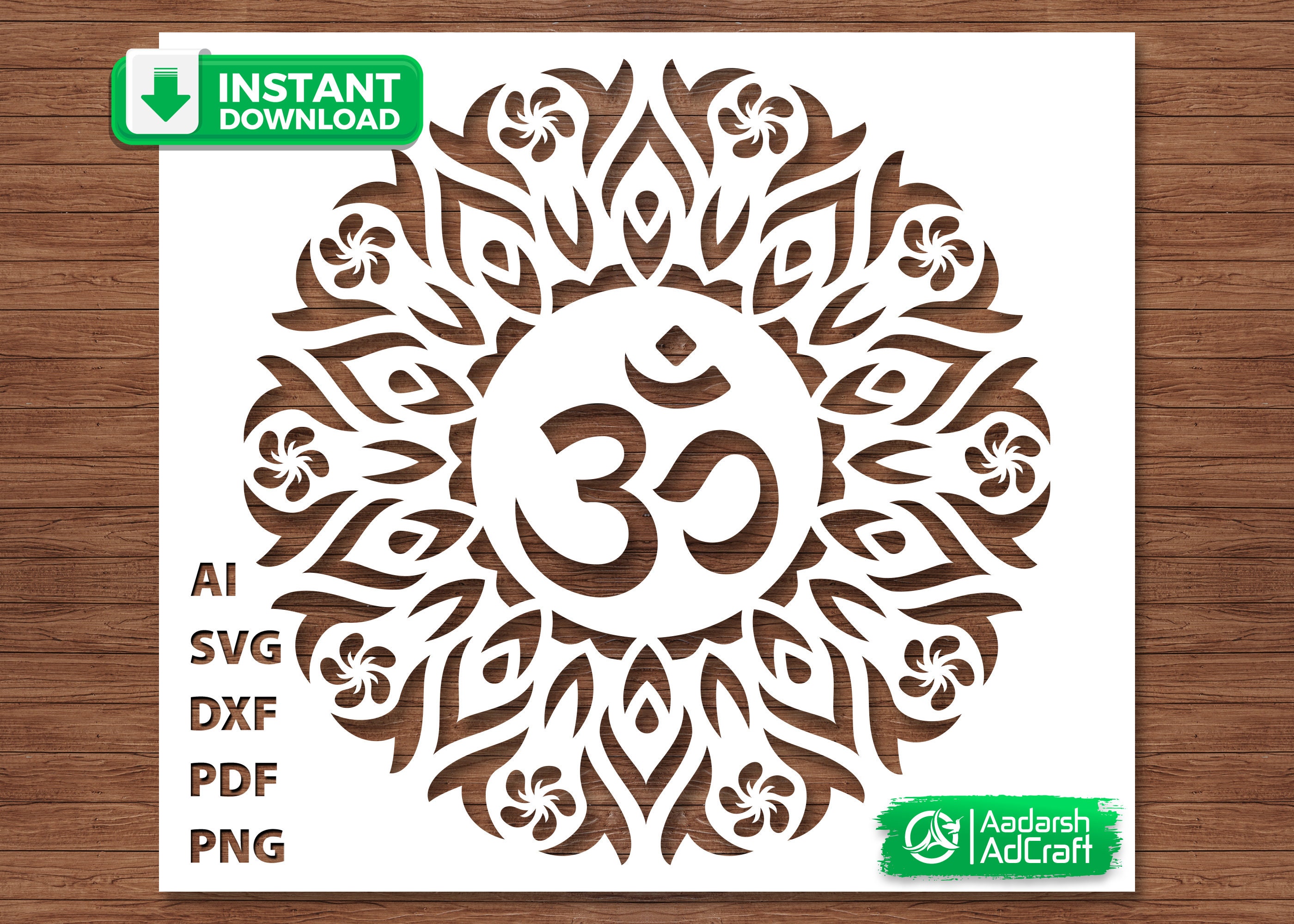 Om Aum Religious Sign Stencil Art, Religious Decor, Hindutva, SVG, Dxf ...