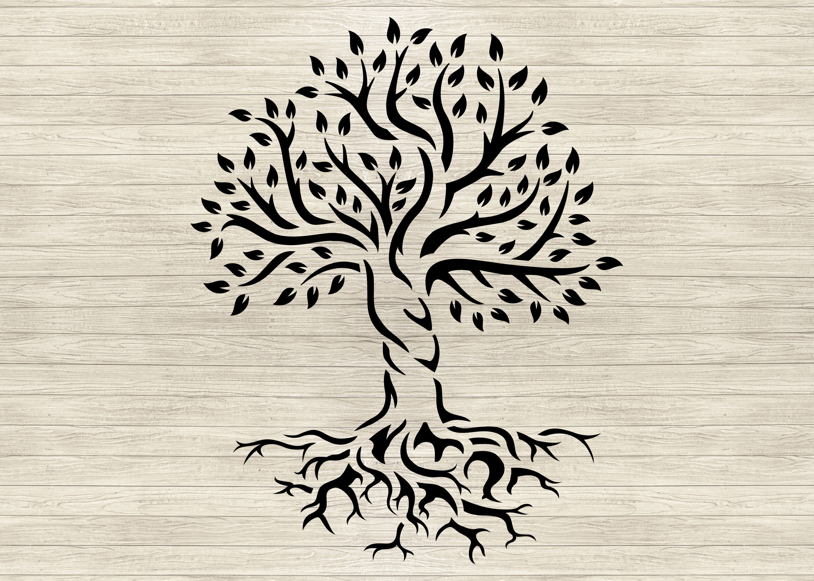 Tree of Life Creative Art Stencil, SVG, Dxf, Spiritual Symbolism ...