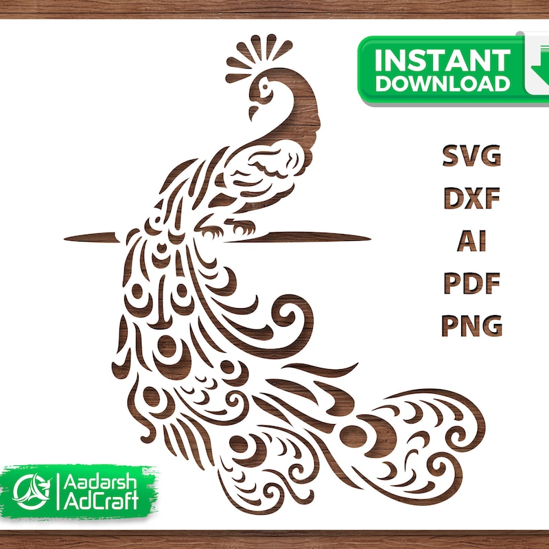 Peacock Stencil - Etsy