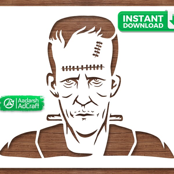 Frankenstein Stencil - Etsy
