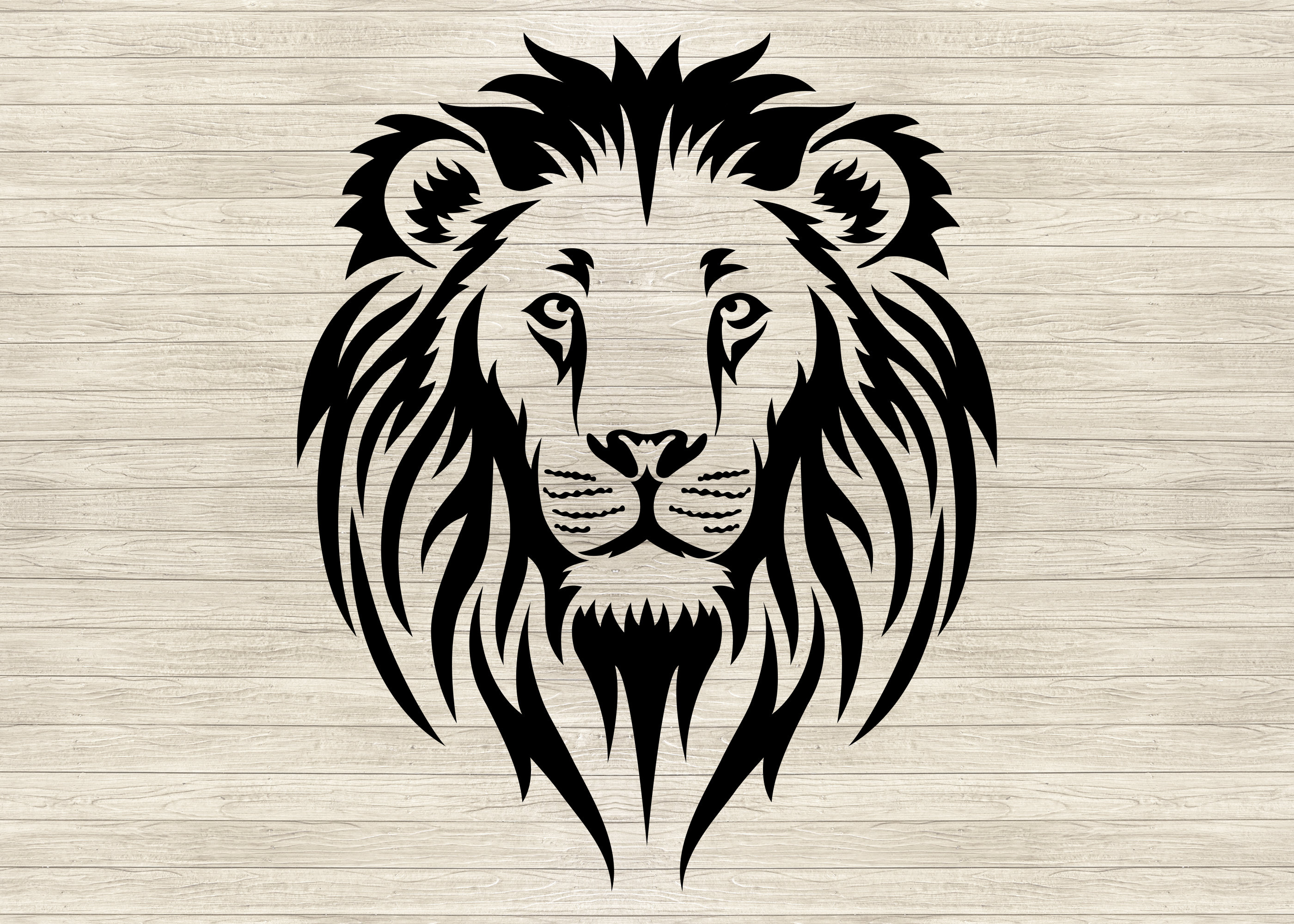 Lion Face Art Stencil, Lion King, Lion Stencil, Animal Wall Décor ...