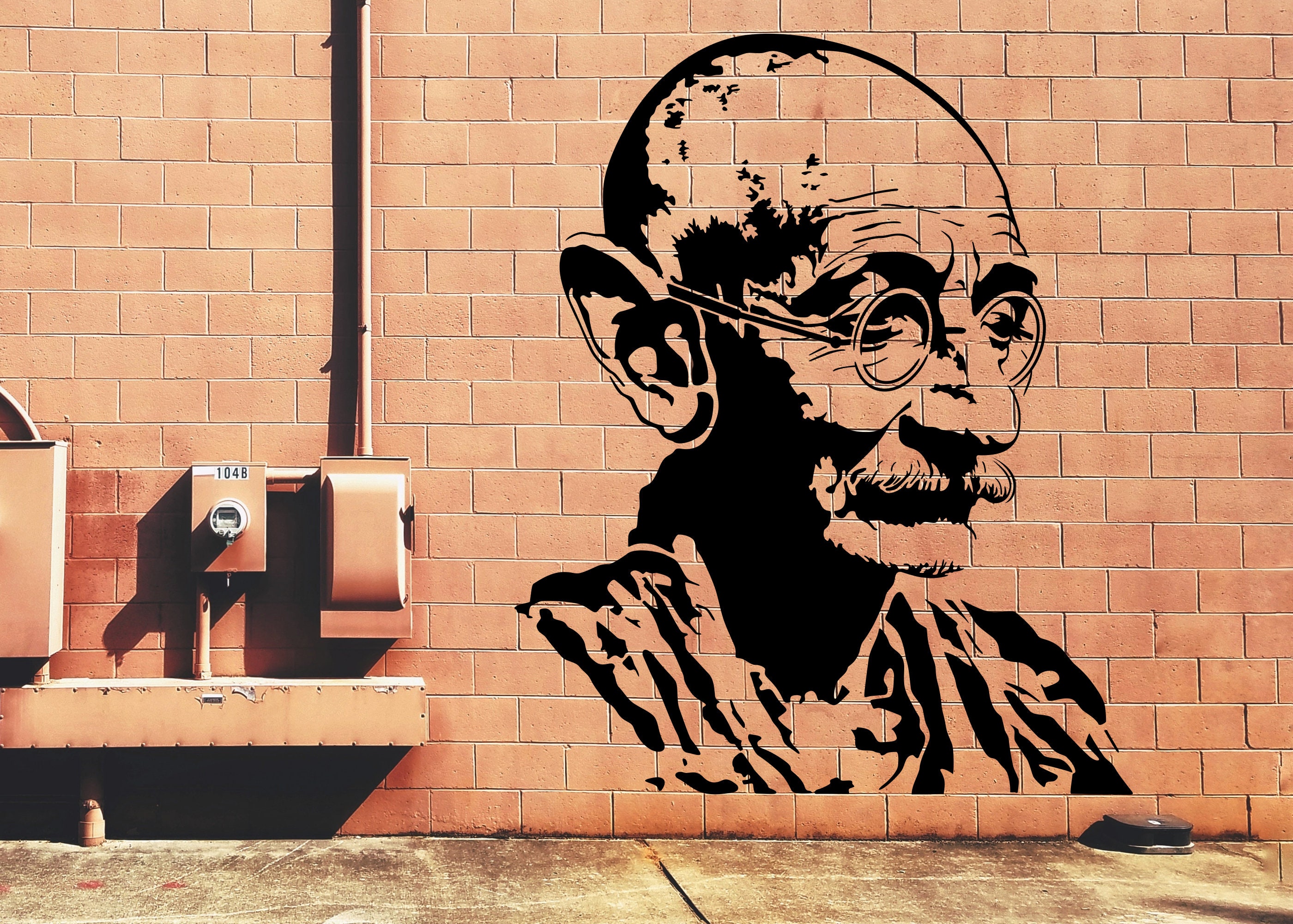 Mahatma Gandhi Face Art Stencil, Gandhi Ji Stencil, Father of Nation ...