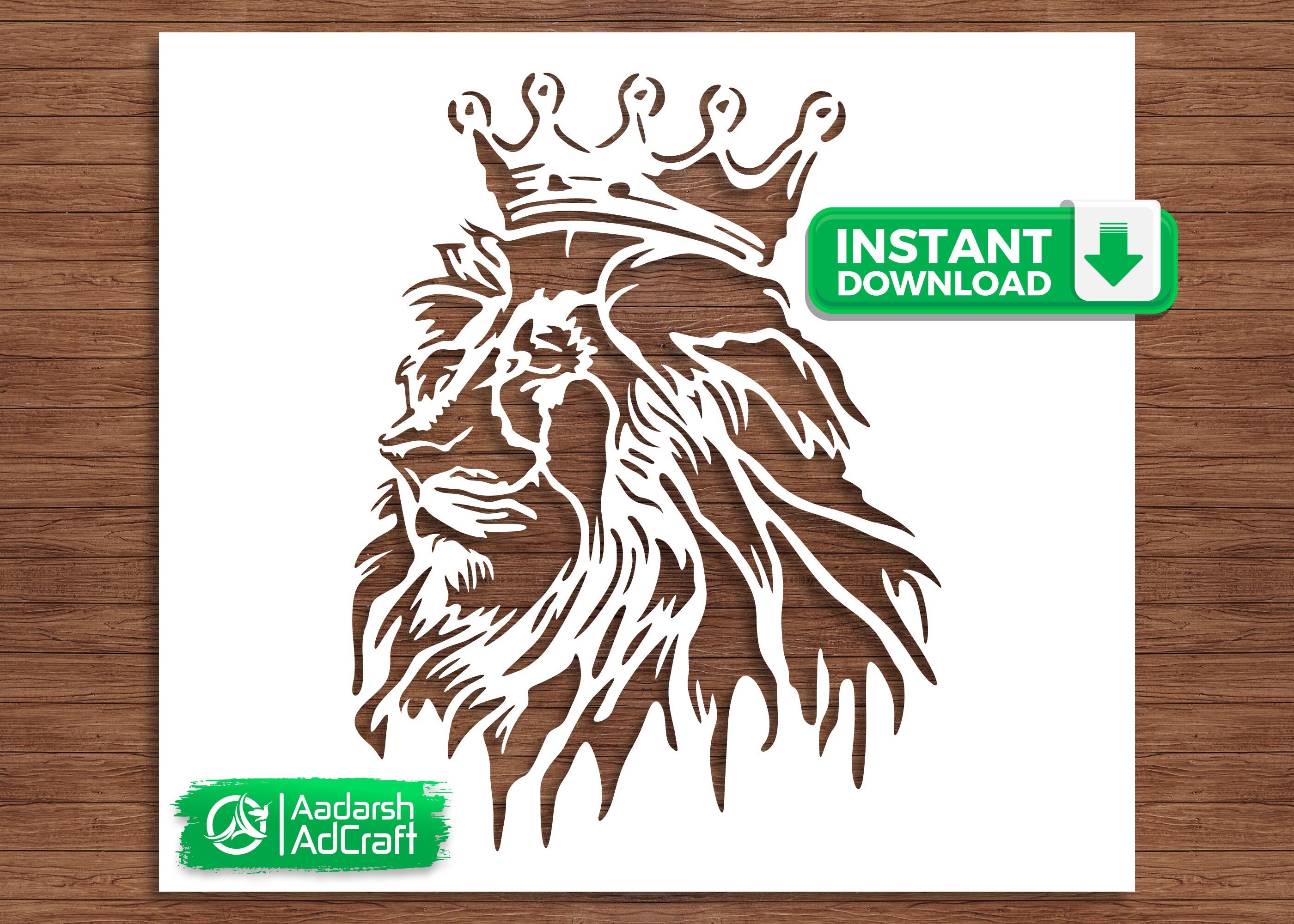 King Lion Face Stencil Design Art, Jungle Lion King, Lion Stencil ...