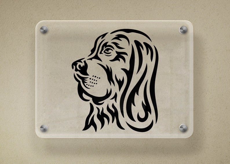 Basset Hound Dog Face Art Stencil SVG DXF Dog Stencil Dog - Etsy