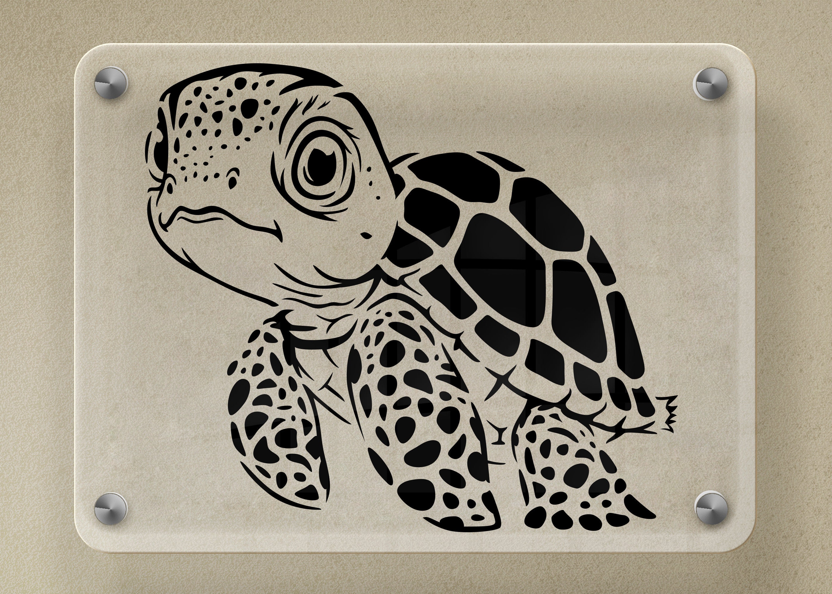 Baby Turtle Sea Creature Stencil Art, Baby Turtle Stencil, Aquatic Art, SVG, Dxf, Wall Décor ...
