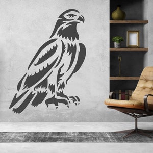 Eagle Falcon Hawk Stencil Art, Falcon Design, Eagle Stencil, Hawk Art ...