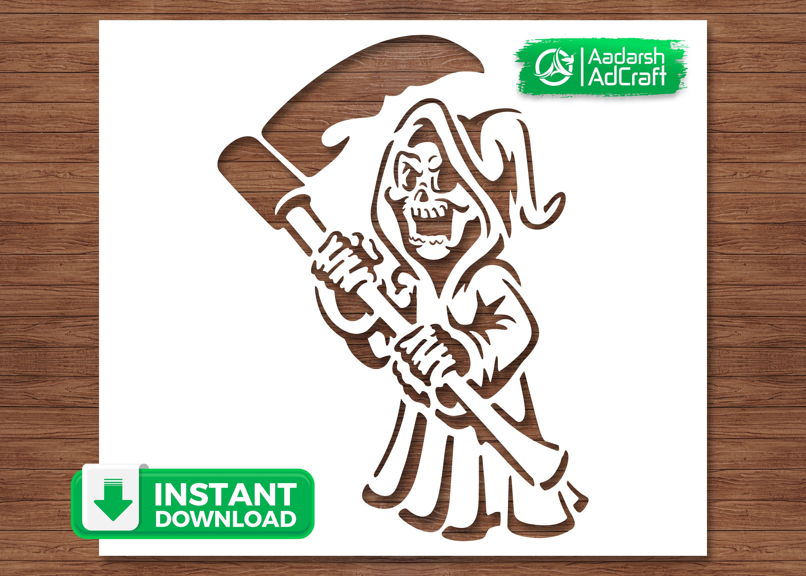 Grim Reaper Horror Pose Stencil Ar Horrer Movie Sinister - Etsy