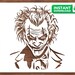 Super Villain Joker Art Stencil, the Joker, Chaos Unleashed, Sinister ...