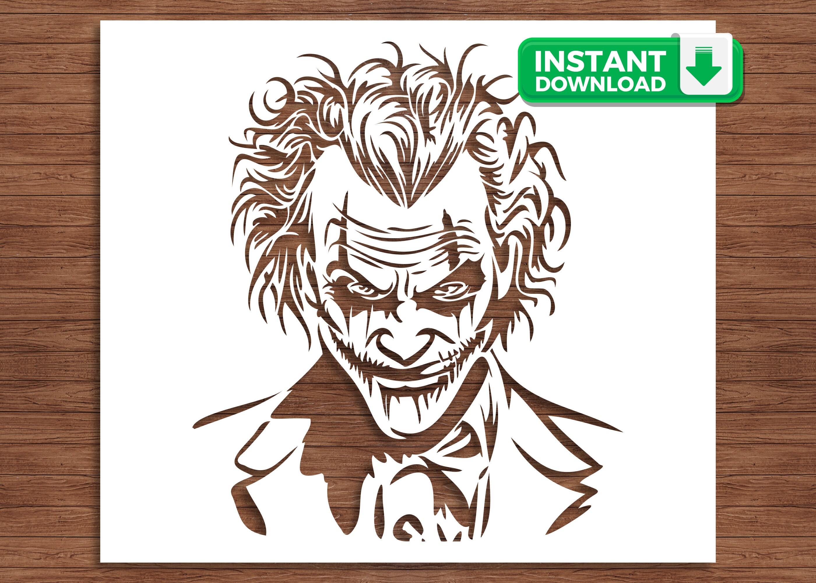 Super Villain Joker Art Stencil, the Joker, Chaos Unleashed, Sinister ...