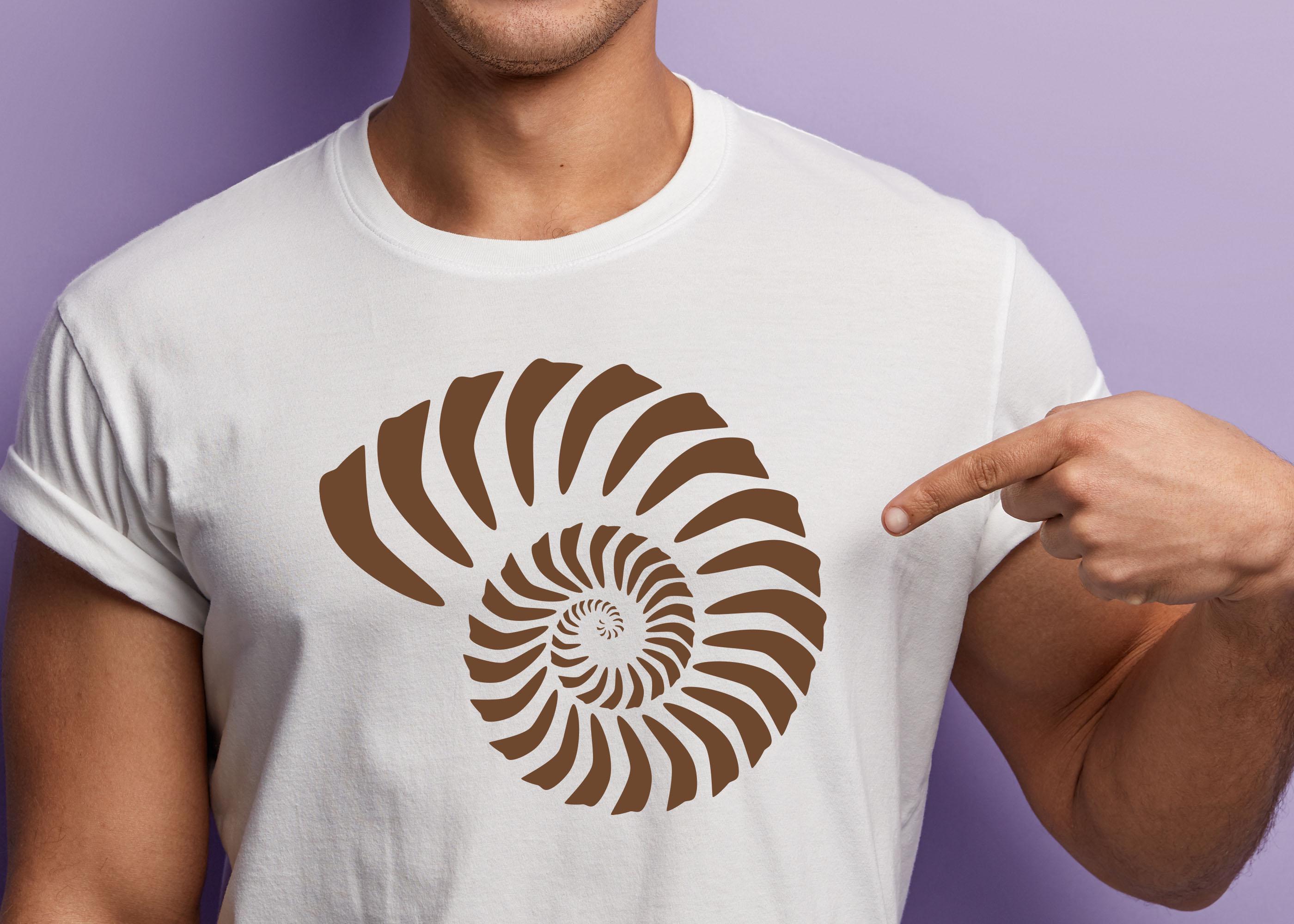 Nautilus Shell Stencil SVG | Sea Shell Stencil Design for Beach Decor ...