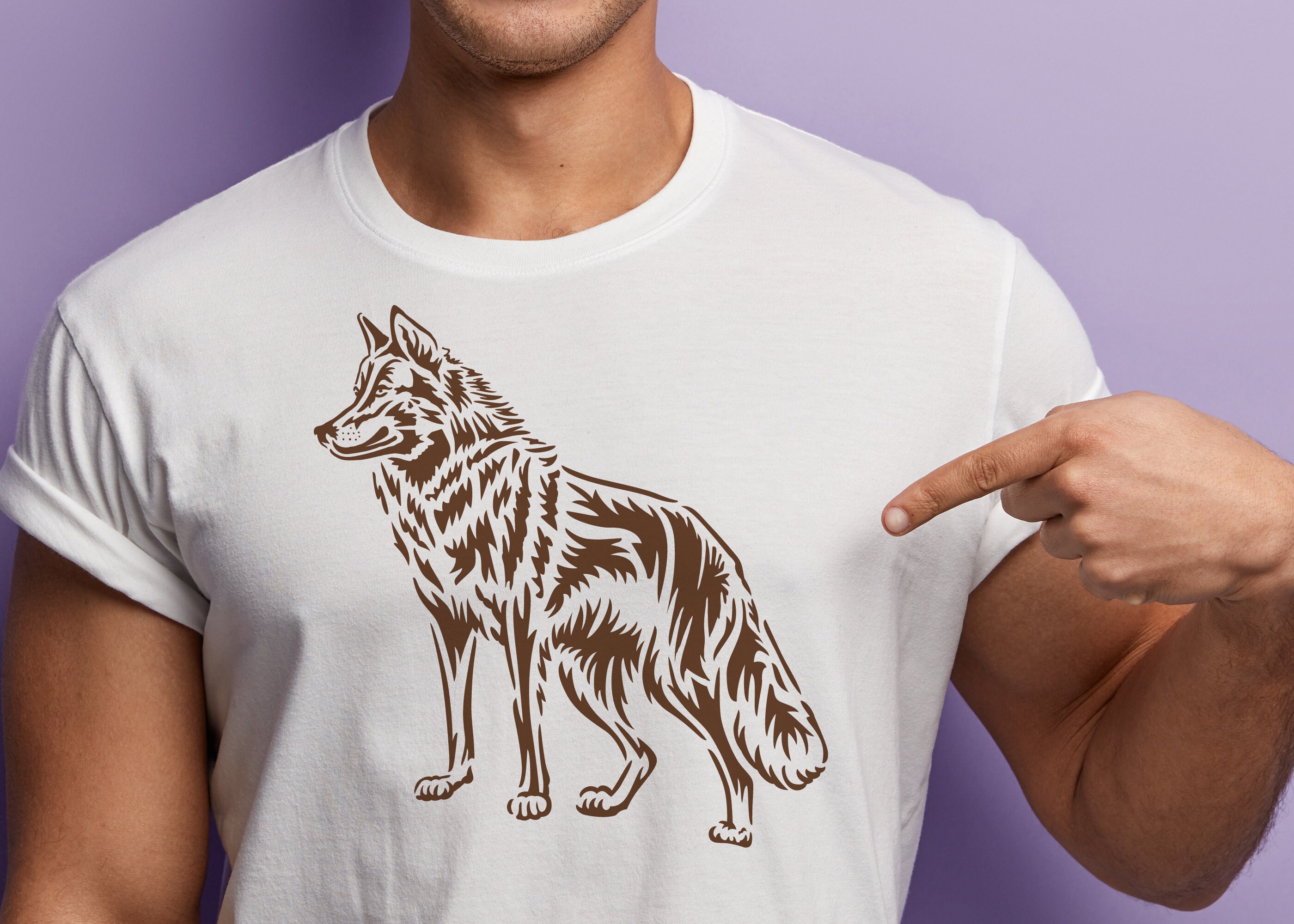 Wolf Full Body Stencil Art Vector SVG Dxf Wolf Stencil - Etsy