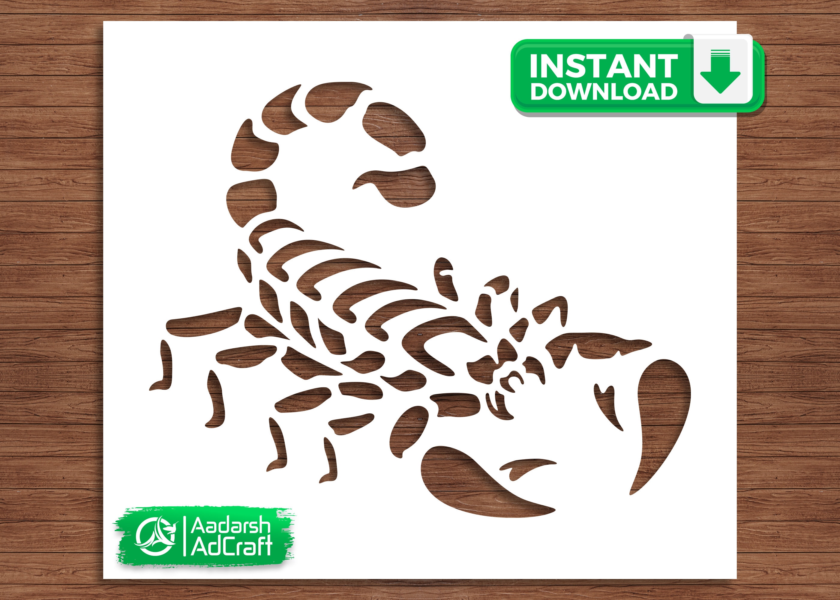 Scorpion Side View Artwork Stencil Art Stinger Stencil - Etsy