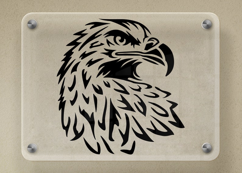 Eagle Hawk Falcon Face Stencil Art, Falcon Design, Eagle Stencil, Hawk ...